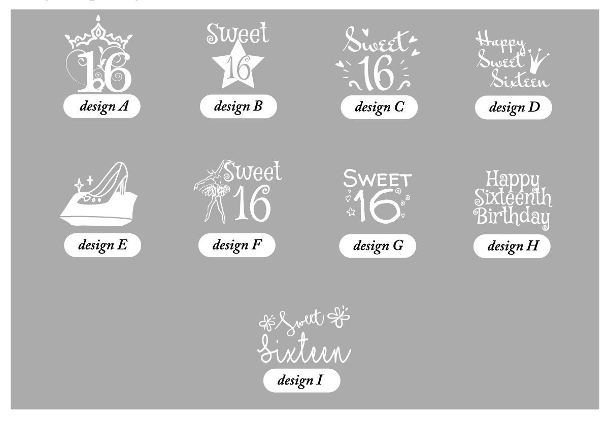 Personalized 16 Pieces Sweet 16 Stickers Favors Sweet 16 - Etsy