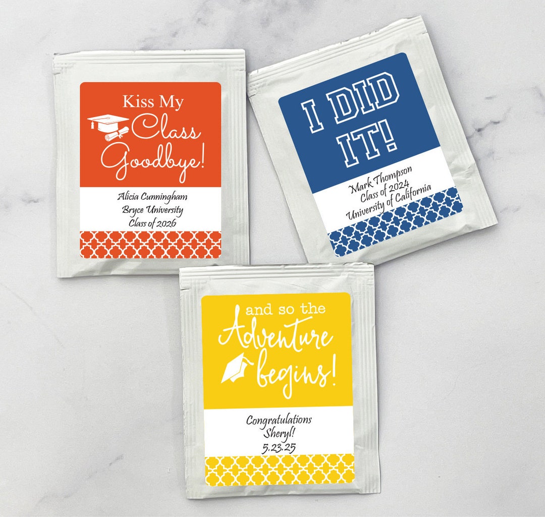Personalized 30 Pcs Graduation Tea Party Favors Class of - Etsy