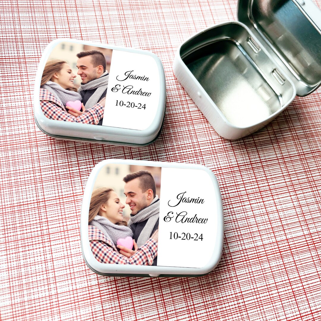 Personalized 8 Pieces Personalized Photo Wedding Mint Tins ...