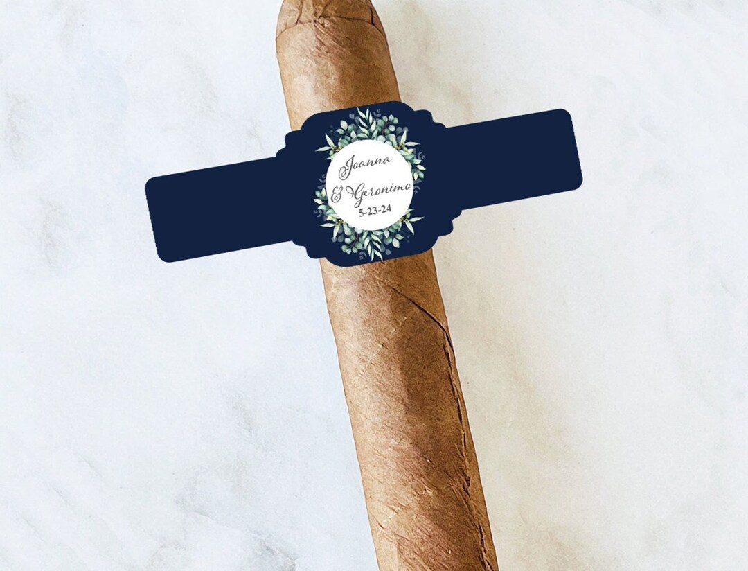 Personalized 15 Pieces Foliage Wedding Cigar Label Bands, Foliage ...