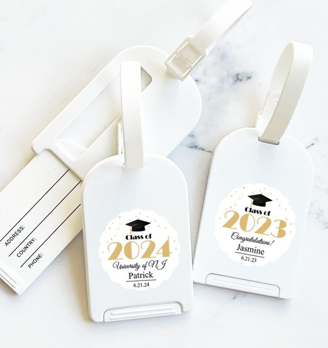 Personalized 12 Pieces Class of 2022 Graduation Labels With Luggage Tag ...