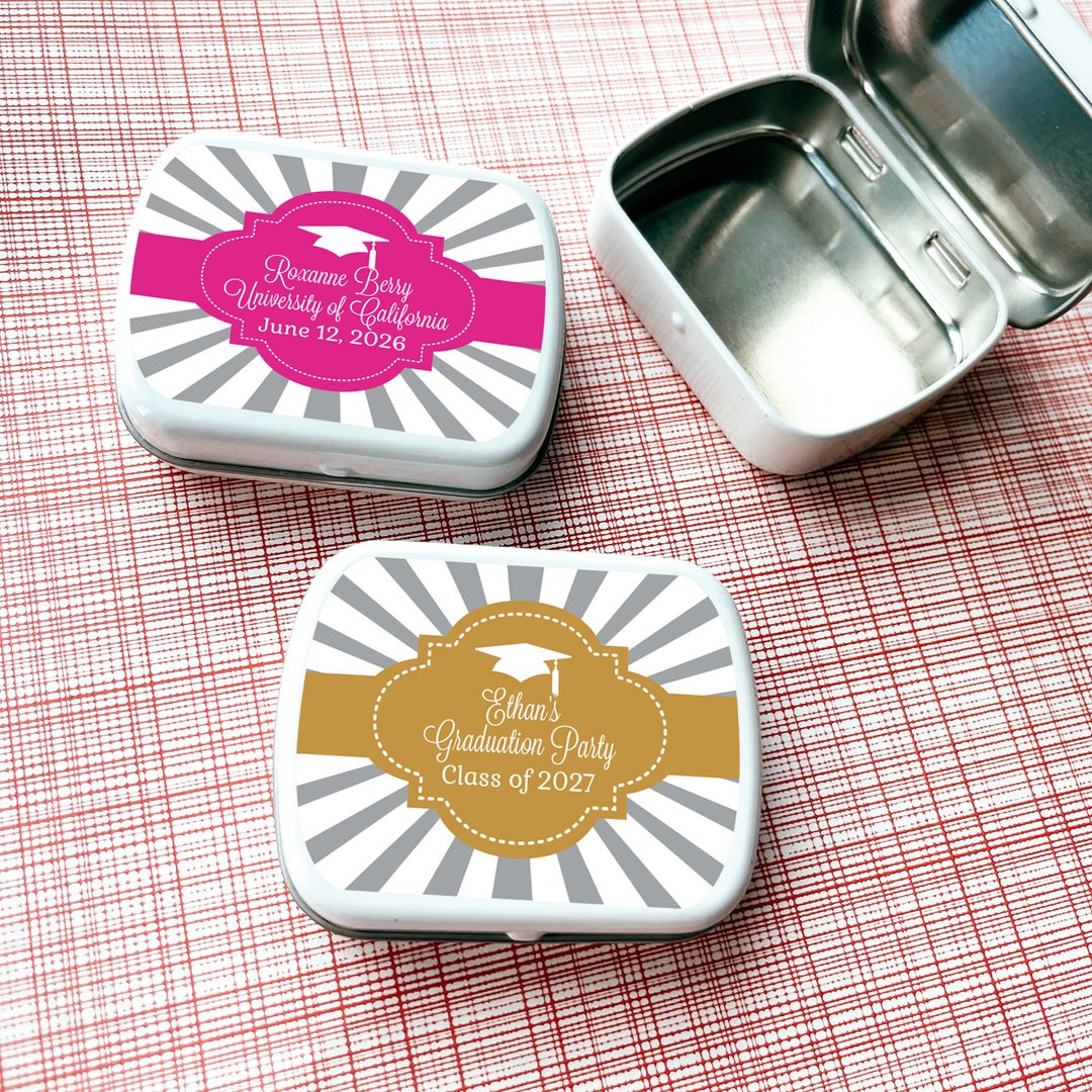 Personalized 12 Pieces Graduation Party Mint Tins , Graduation Party ...
