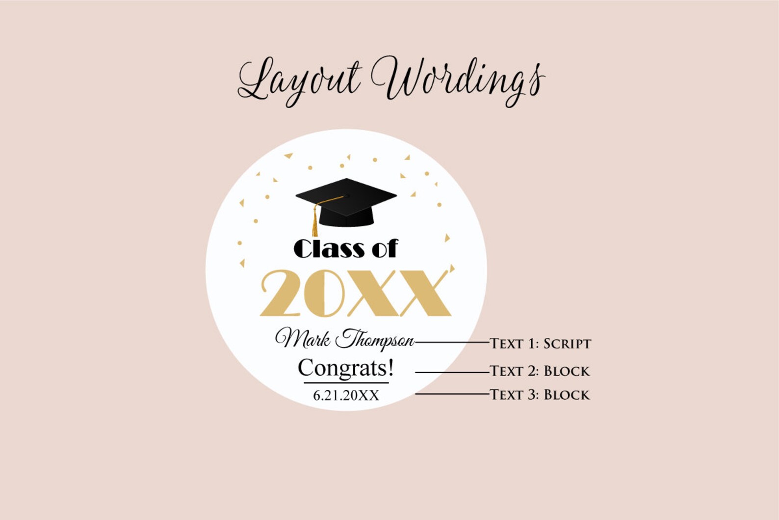 Personalized 12 Pieces Class of 2022 Graduation Cap Style White Purse ...