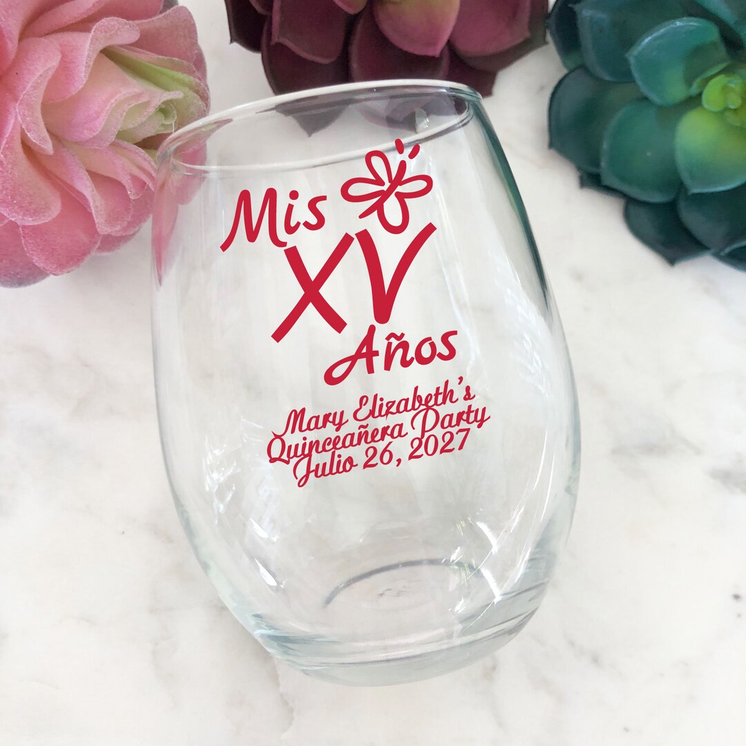 Personalized 24 Pieces Mis Quince Años Butterfly Personalized Printed ...