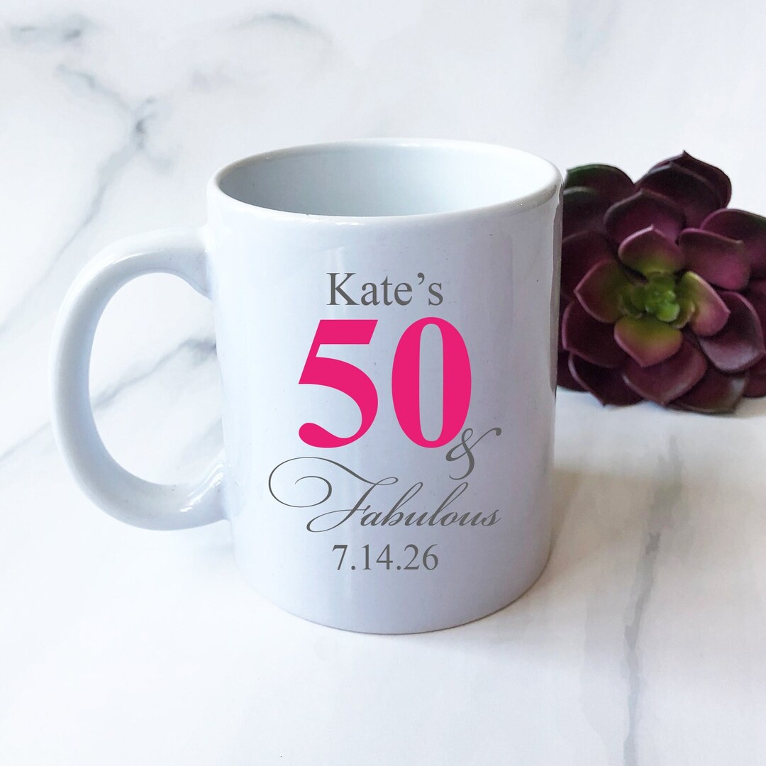 Personalized 12 Pieces Birthday and Fabulous Party Printed Mug Coffee ...