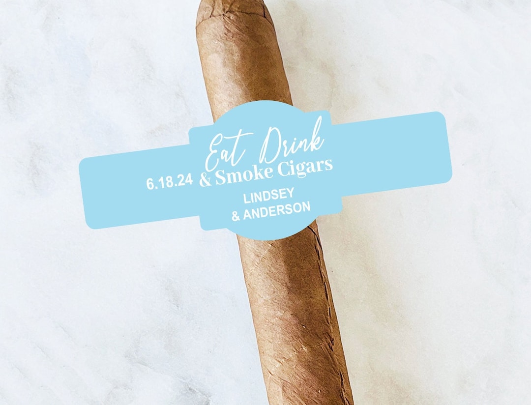 Personalized 15 Pcs Eat Drink & Smoke Cigars Band Labels Favors ...
