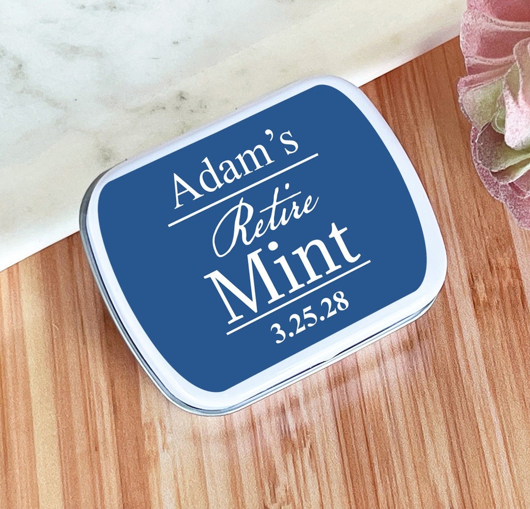 Personalized 12 Pcs Retire Mint Party White Mint Tin Containers With ...