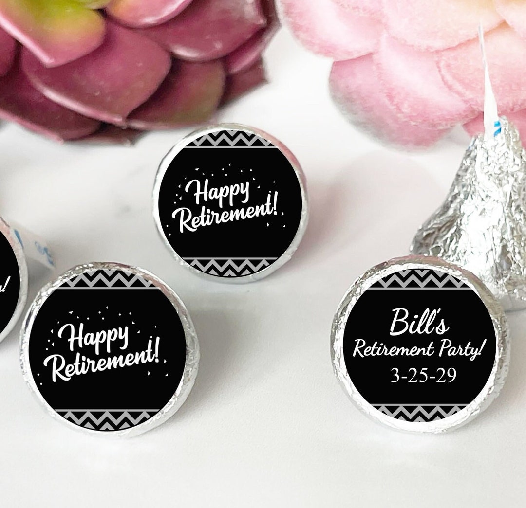 Personalized 108 Pcs Retirement Party Kisses Labels Favors, Retirement ...