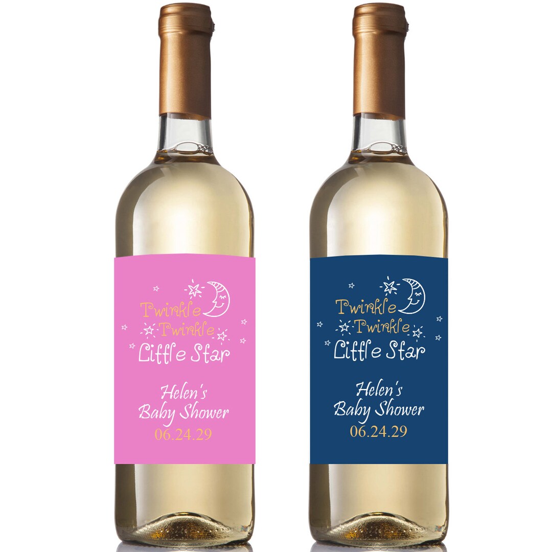 Personalized Twinkle Twinkle Little Star Wine Bottle Labels Favors ...