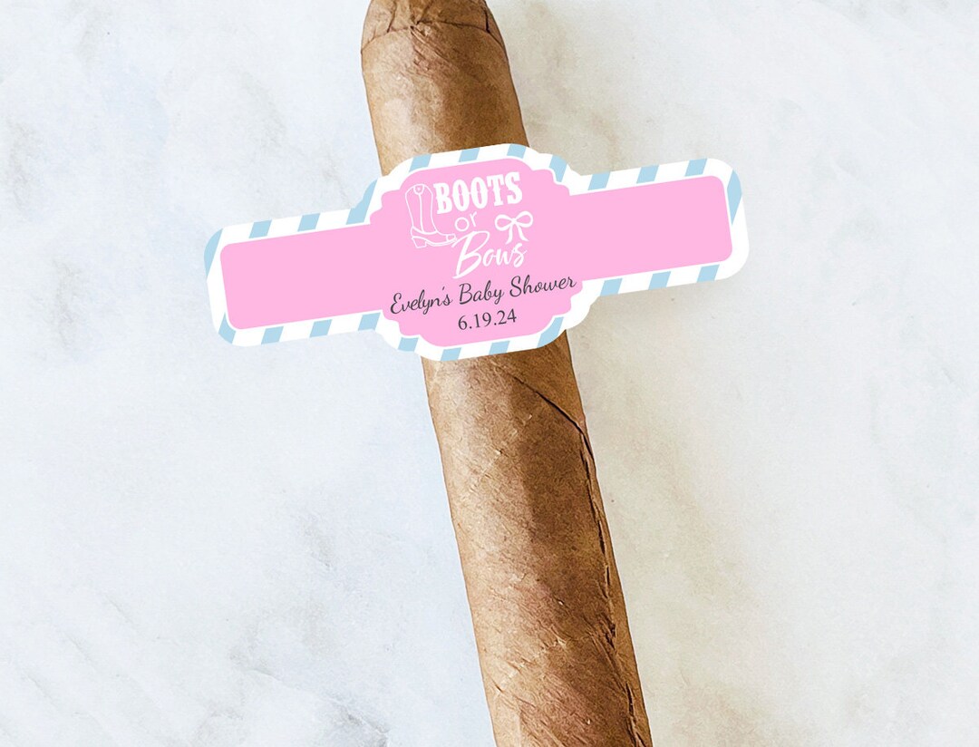 Personalized 15 Pieces Gender Reveal Boy or Girl Cigar Label Bands ...