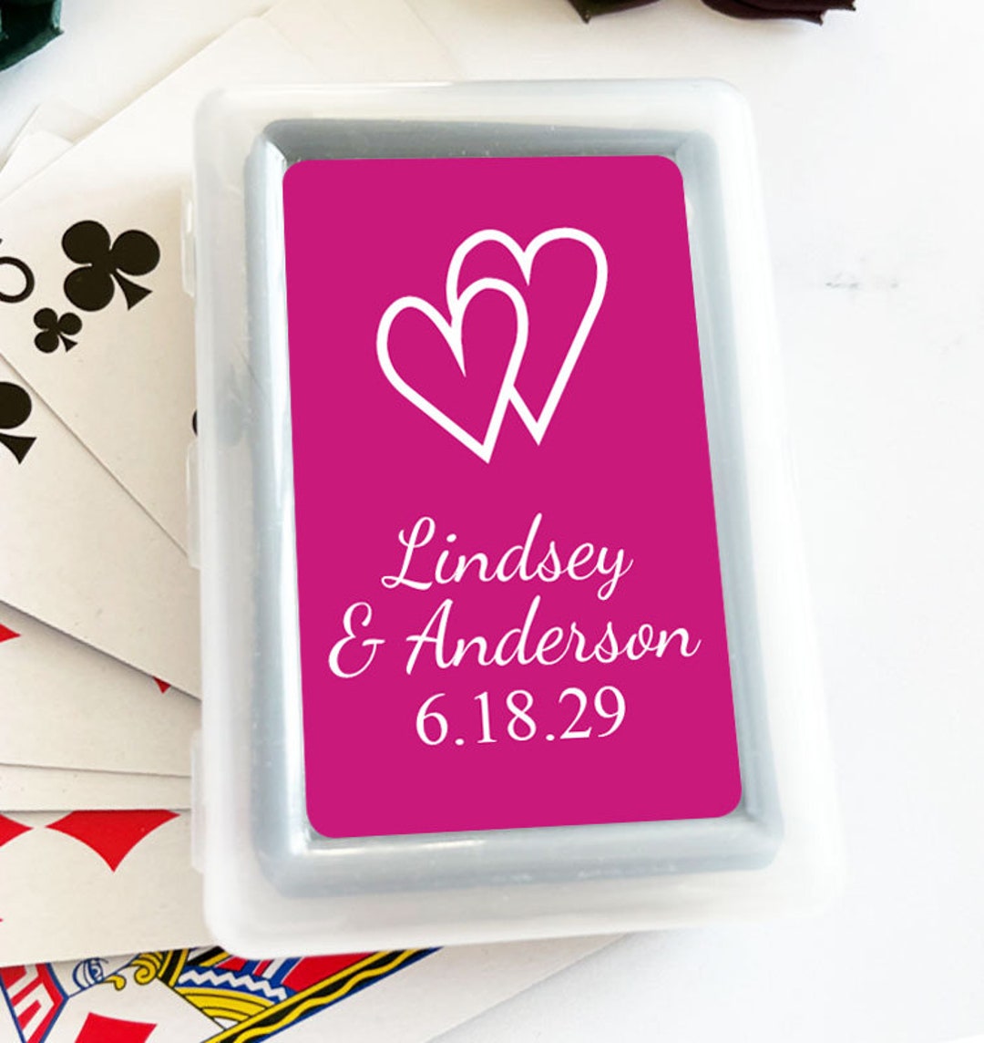 Personalized 12 Pcs Wedding Playing Cards With Labels Favors, Wedding ...