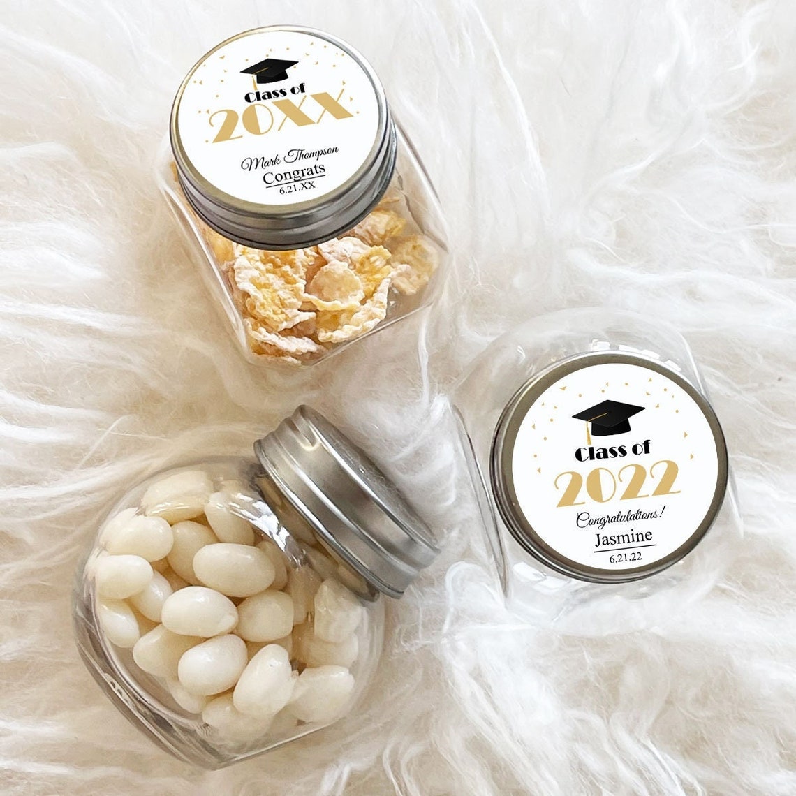 Personalized 12 Pieces Mini Glass Class of Favors Graduation - Etsy