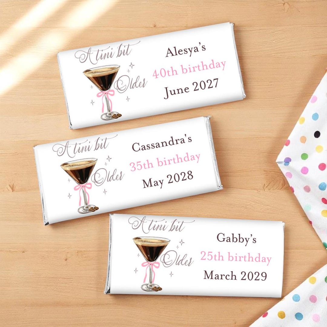 Personalized 12 Pieces Tini Bit Older Hershey Chocolate Bar, DESIGN-MG3 ...