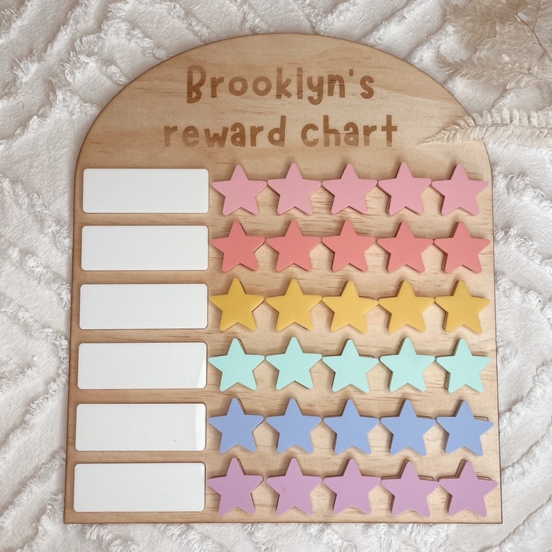 Personalised Reward Chart, Toddlers, Kids, Resuable, Whiteboard, Star ...
