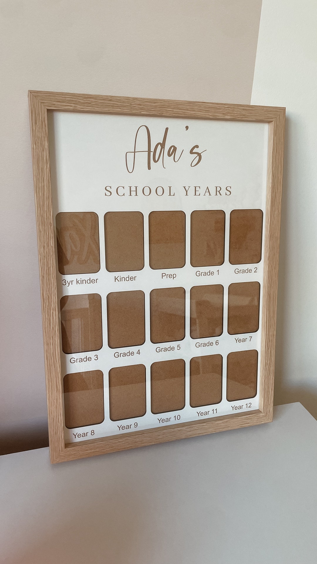 School Years Frame for School, Kinder, Daycare Photos Personalised ...