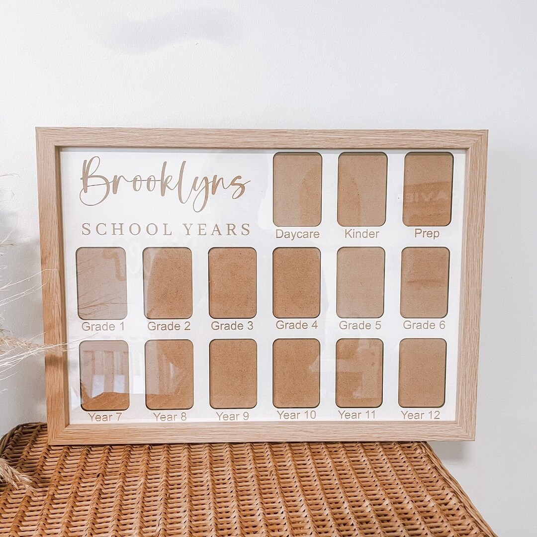 School Years Frame for School, Kinder, Daycare Photos Personalised ...