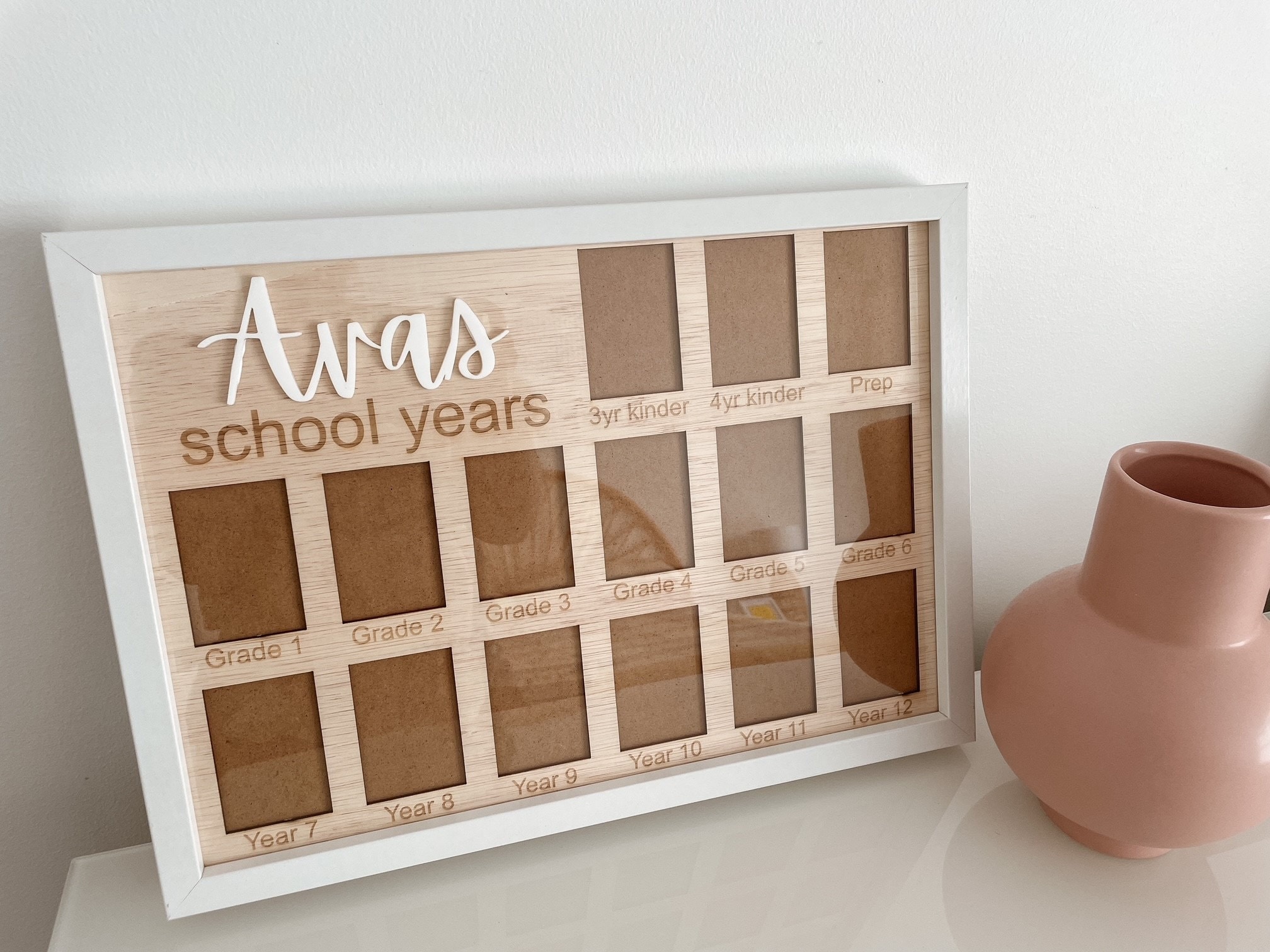 School Years Frame for School, Kinder, Daycare Photos Personalised ...