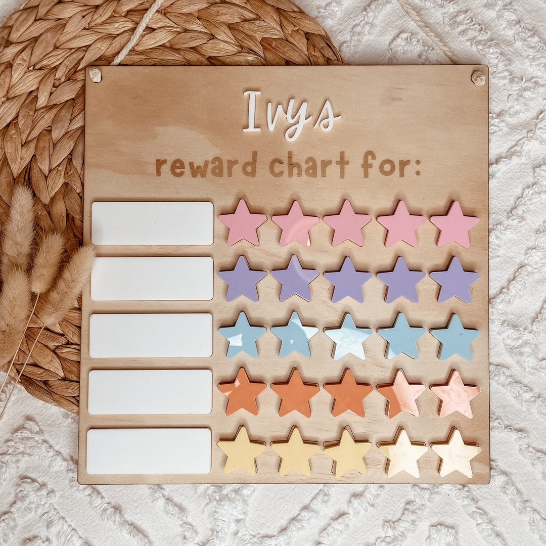 Personalised Reward Chart, Toddlers, Kids, Resuable, Whiteboard, Star ...