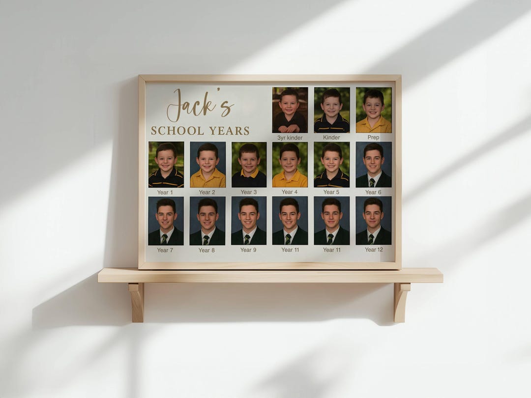 School Years Frame for School, Kinder, Daycare Photos - Personalised ...