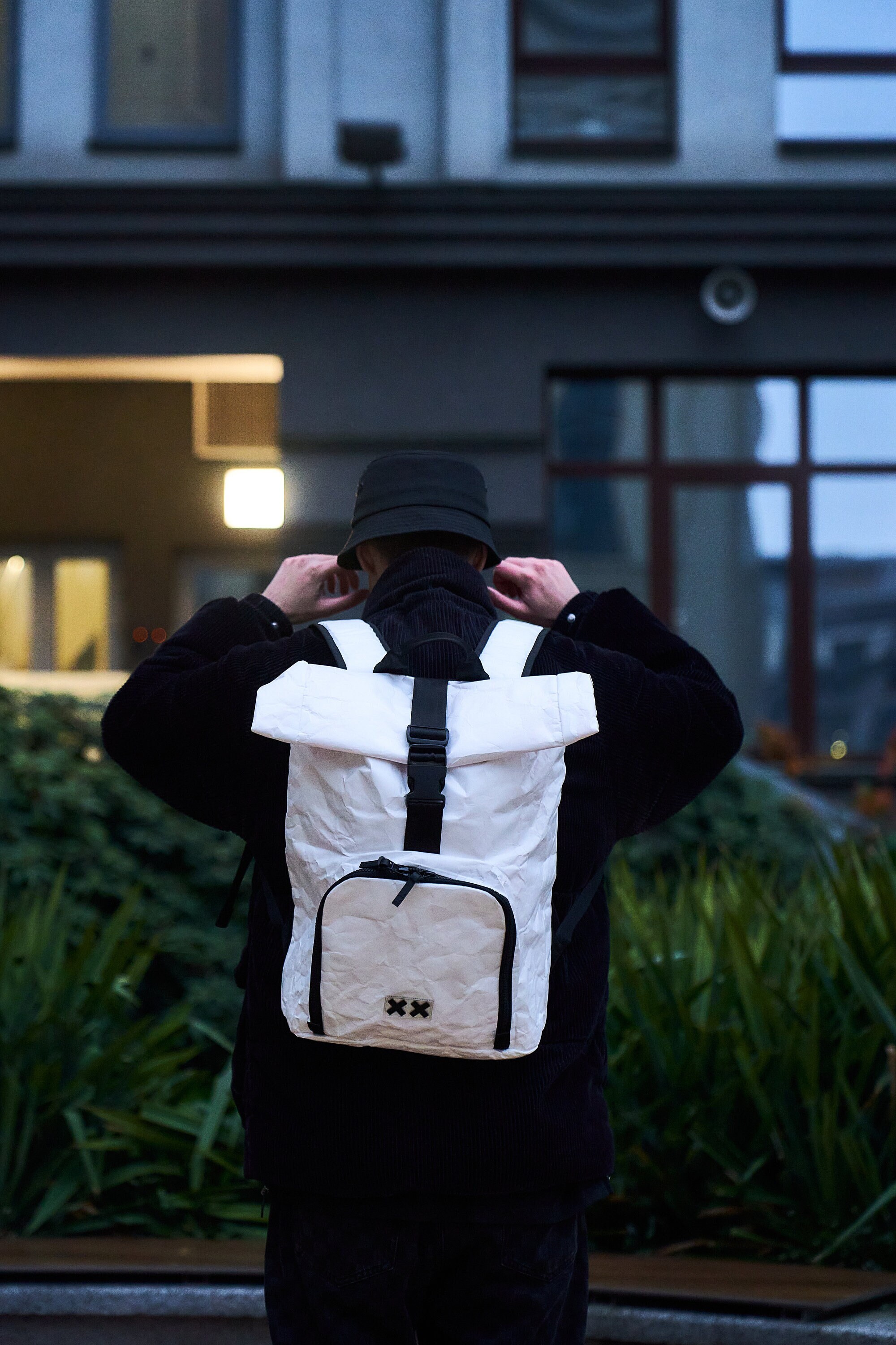 White Tyvek Rolltop Backpack Roomy Urban Bag for Boyfriend - Etsy