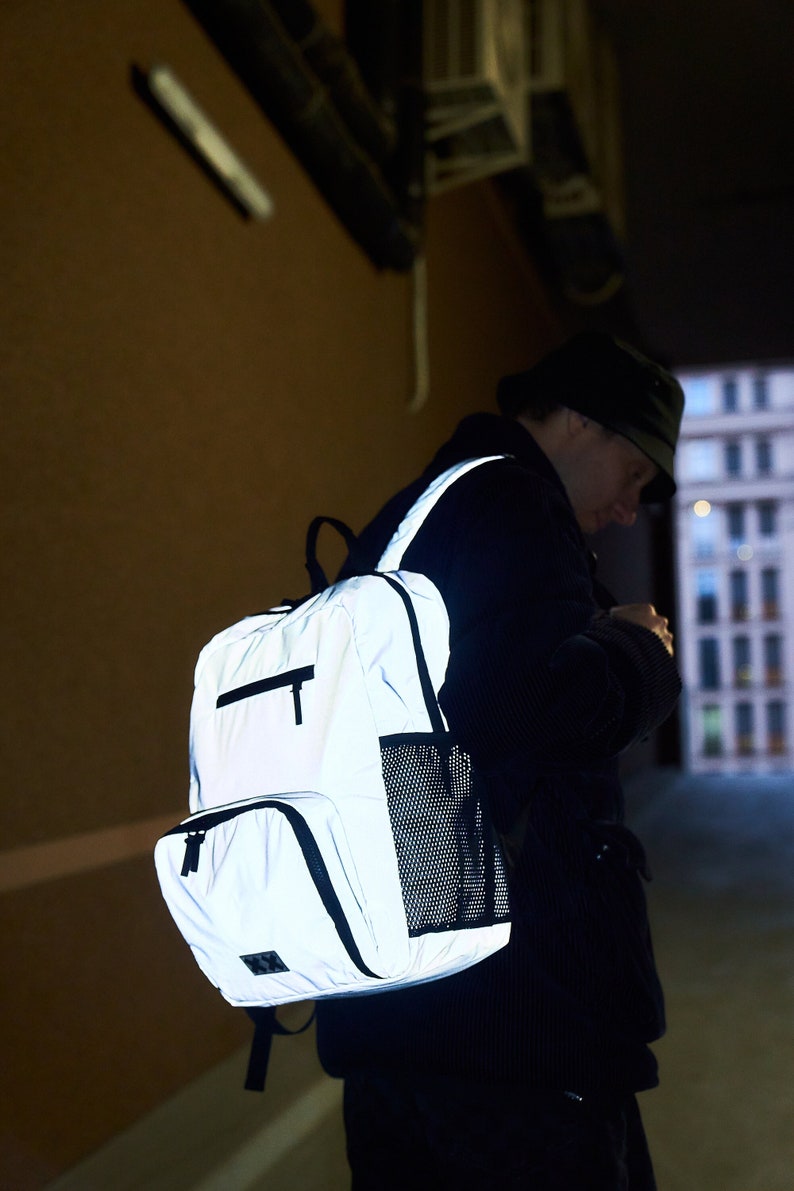 High Vision Backpack, Reflective Rucksack for Cyclist, Roomy Messenger ...