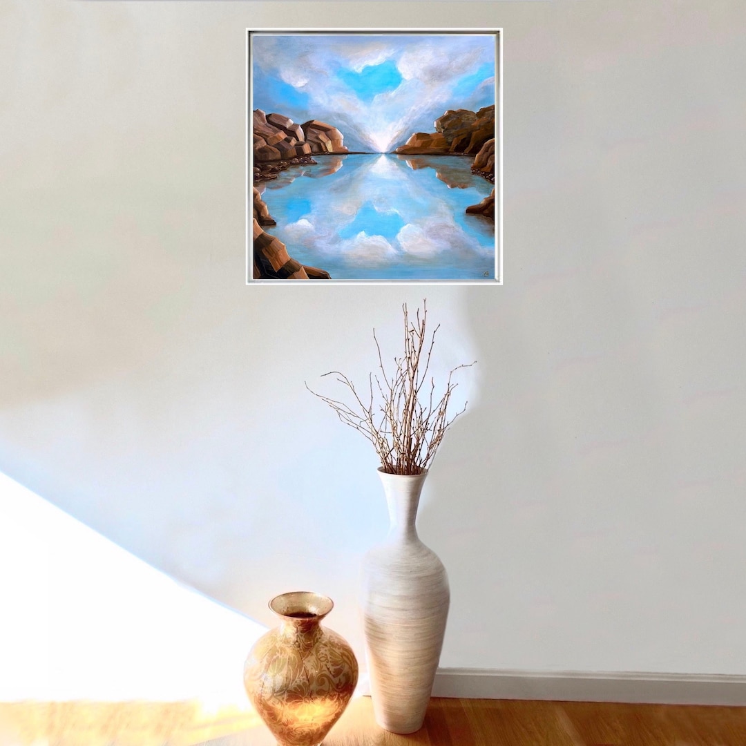 Original Painting on Canvas, 30"x30", Large Wall Art, Large Acrylic ...