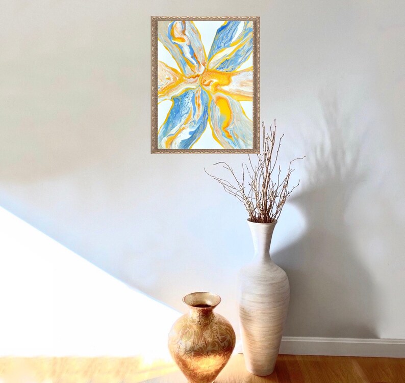 Painting on Canvas Original, 18" X 24", Pour Painting on Canvas ...