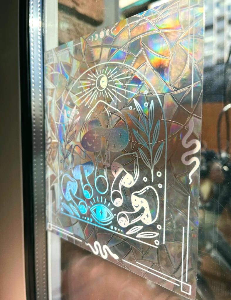 PVC Suncatcher Glass Stickers for Window Rainbow Sunlight Decals Shiny ...