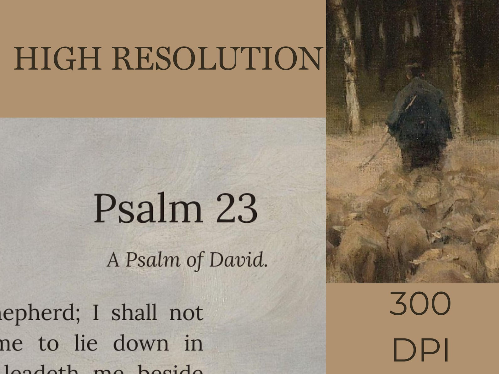 Psalm 23 KJV Printable Set/2 – Shepherd & Sheep Art by Anton Mauve ...