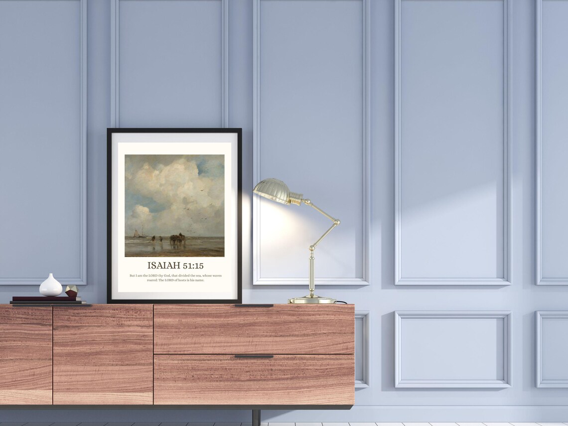 Set/ 3 Sea Themed Christian Wall Art Bundle | Printable Scripture Art ...