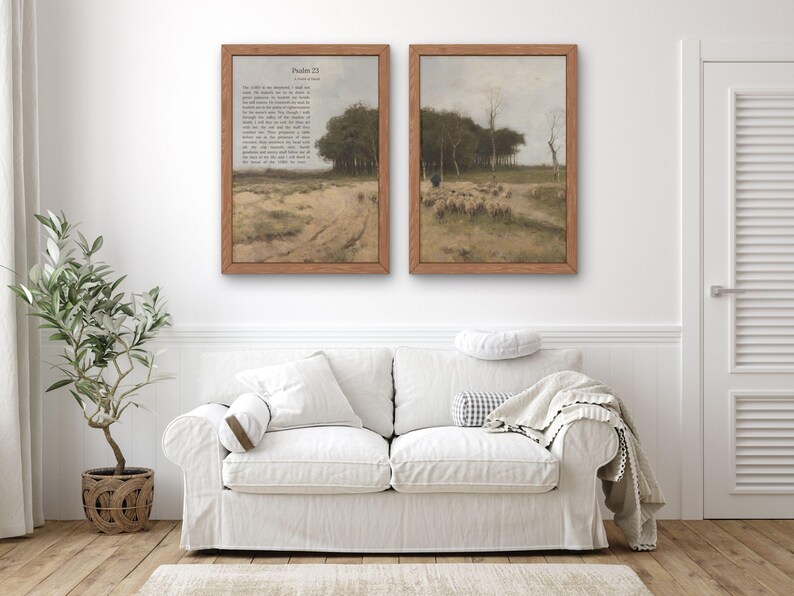 Psalm 23 KJV Printable Set/2 – Shepherd & Sheep Art by Anton Mauve ...