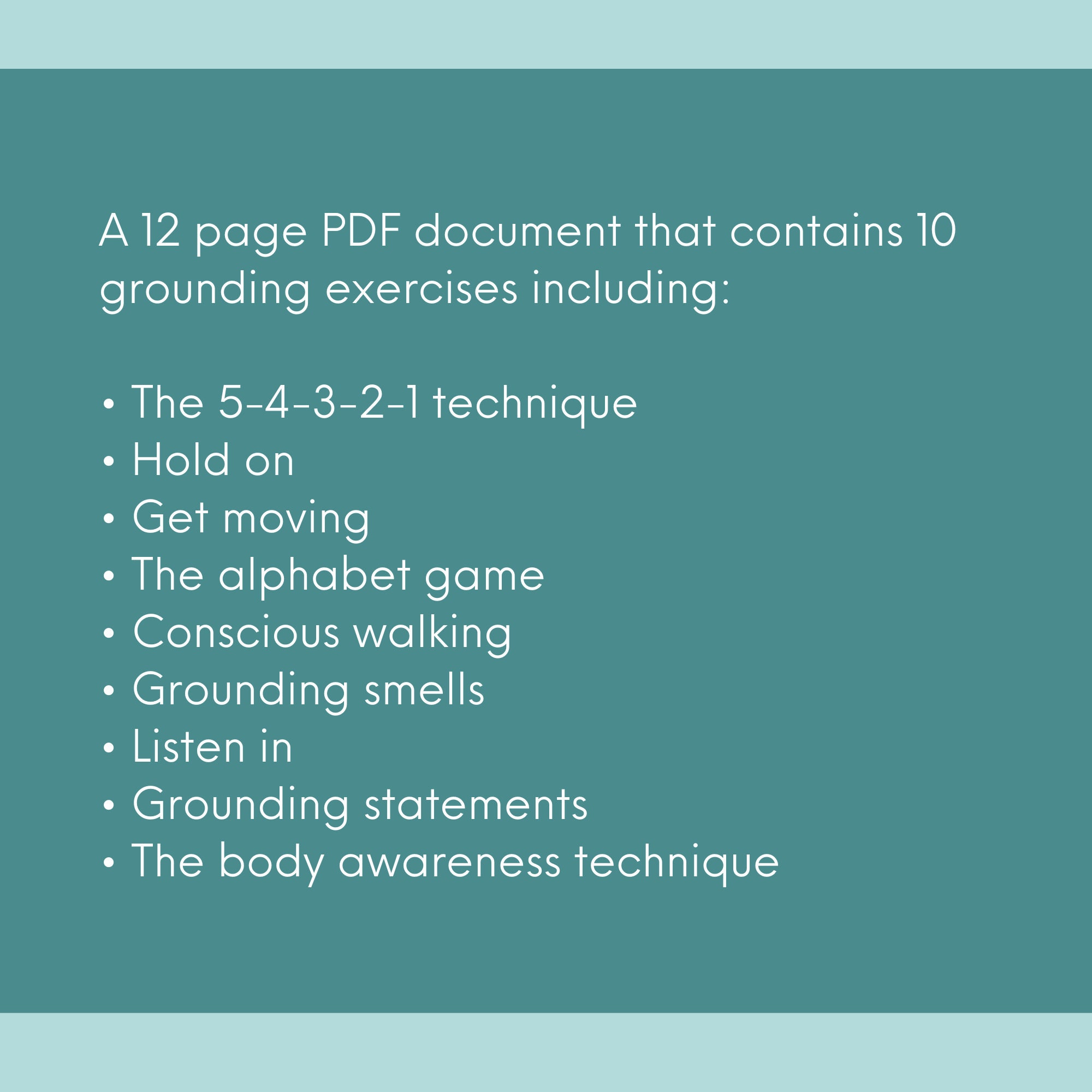 Ten Best Grounding Techniques Anxiety Relief Mental Health Self Care ...