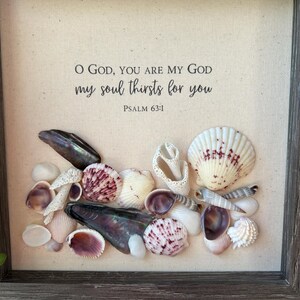 My Soul Thirsts for God Shell Shadow Box - You Choose Frame Color! - Etsy