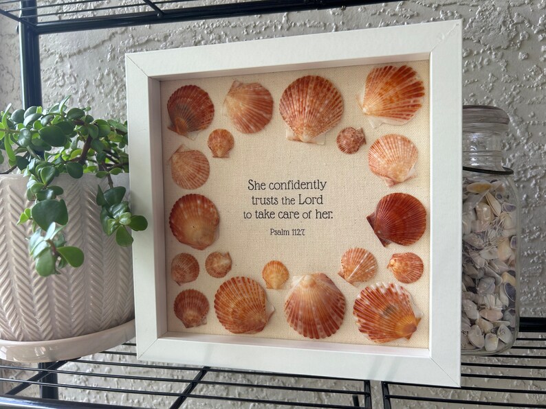 Psalm 112:7 Trust the Lord Shadow Box / Scallop Shells - Etsy