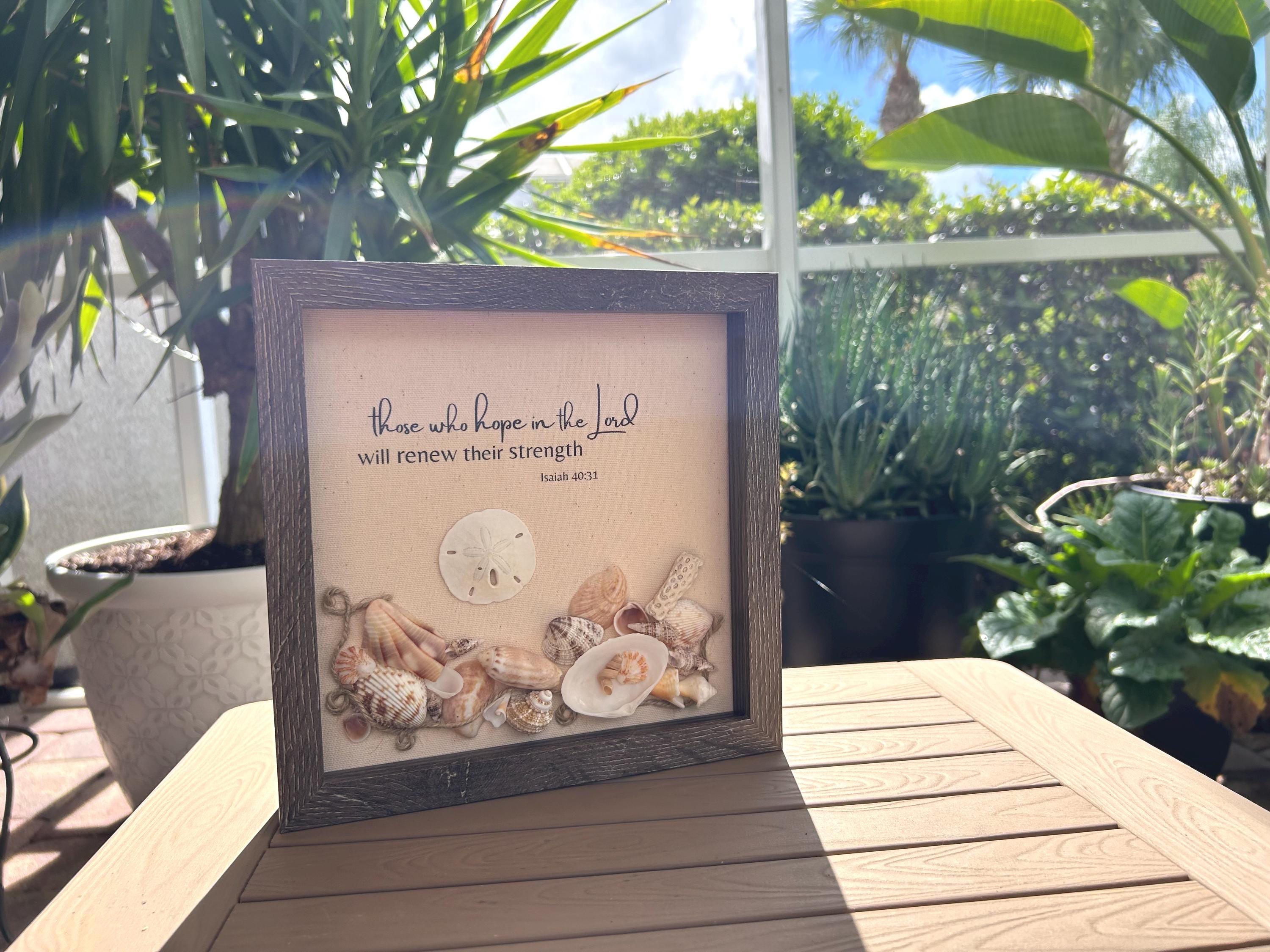 Hope in the Lord Shadow Box / Florida Shells - Etsy