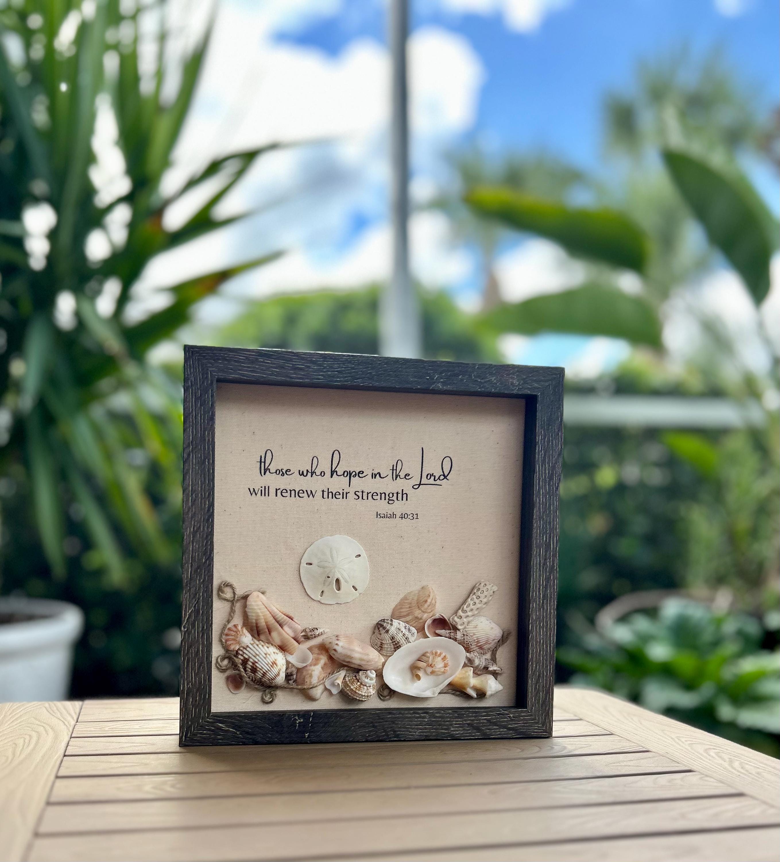 Hope in the Lord Shadow Box / Florida Shells - Etsy