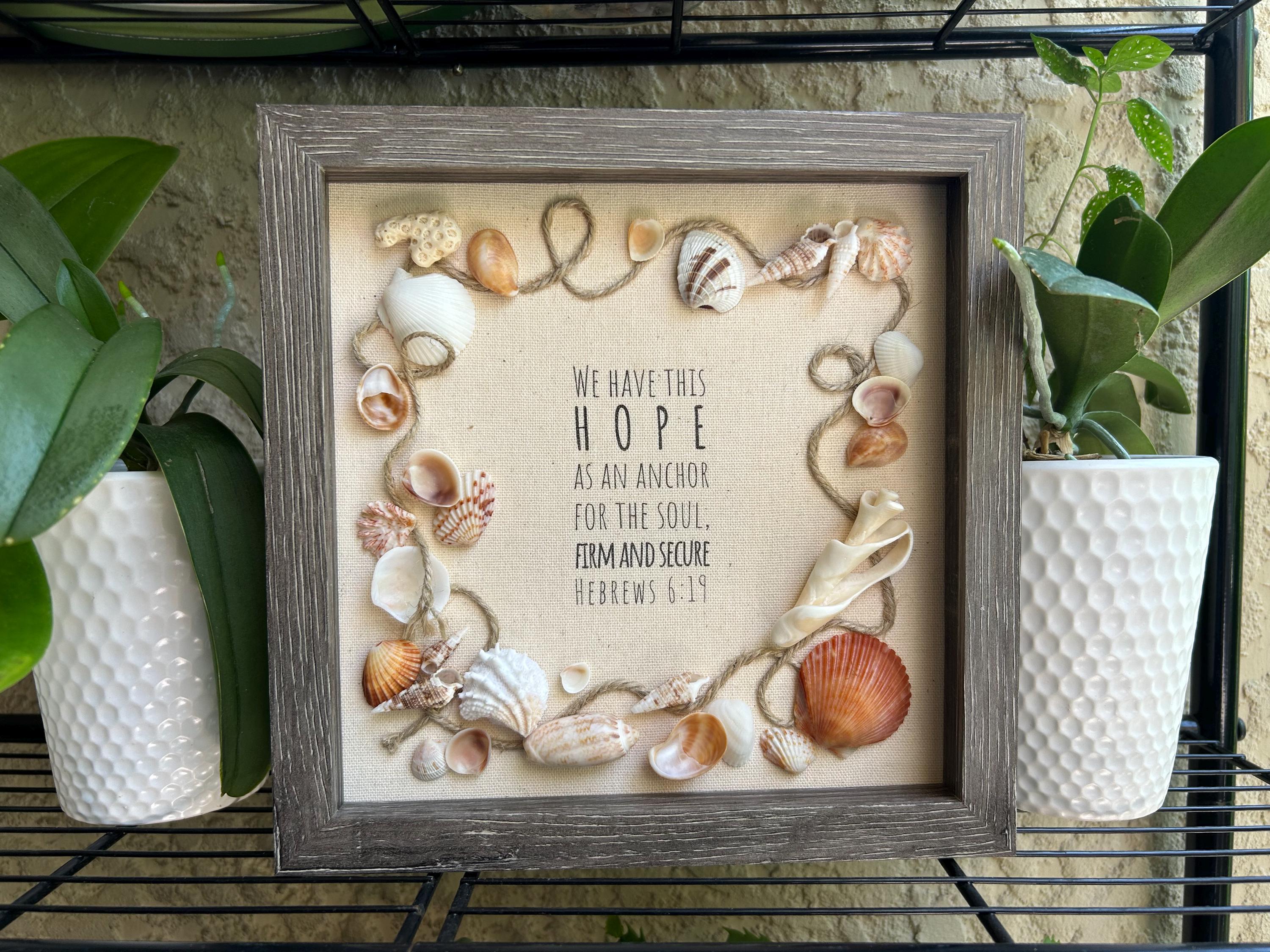 Hope is the Anchor Shell Shadow Box - Etsy