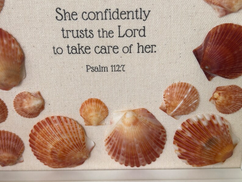 Psalm 112:7 Trust the Lord Shadow Box / Scallop Shells - Etsy