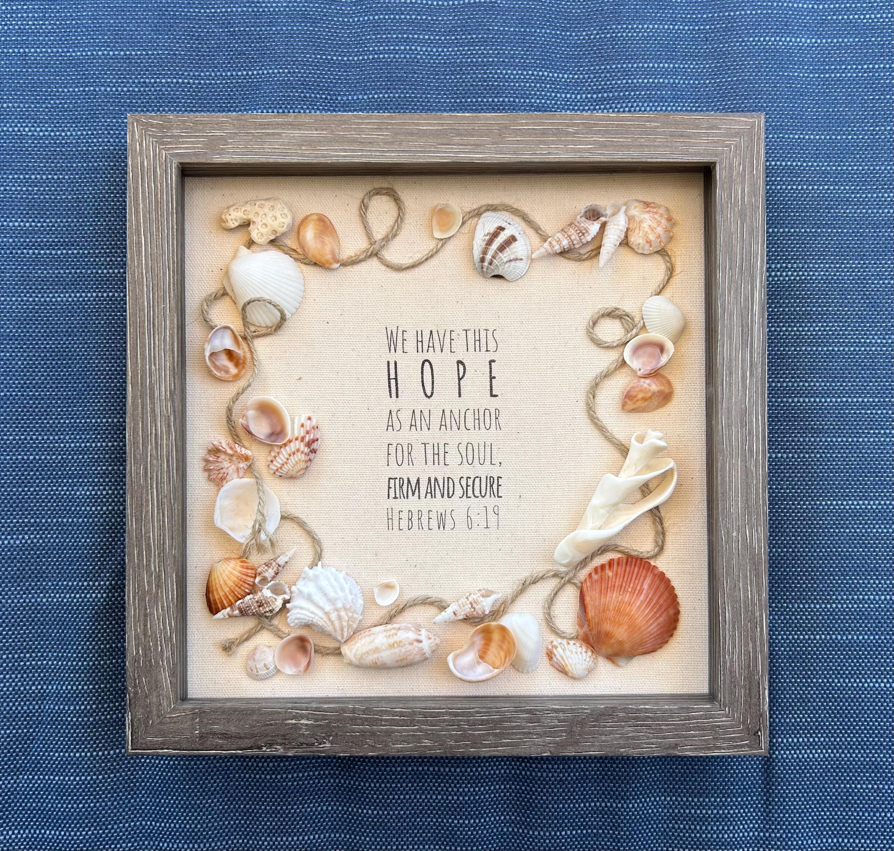 Hope is the Anchor Shell Shadow Box - Etsy