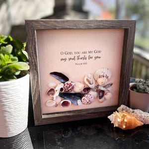 My Soul Thirsts for God Shell Shadow Box - You Choose Frame Color! - Etsy