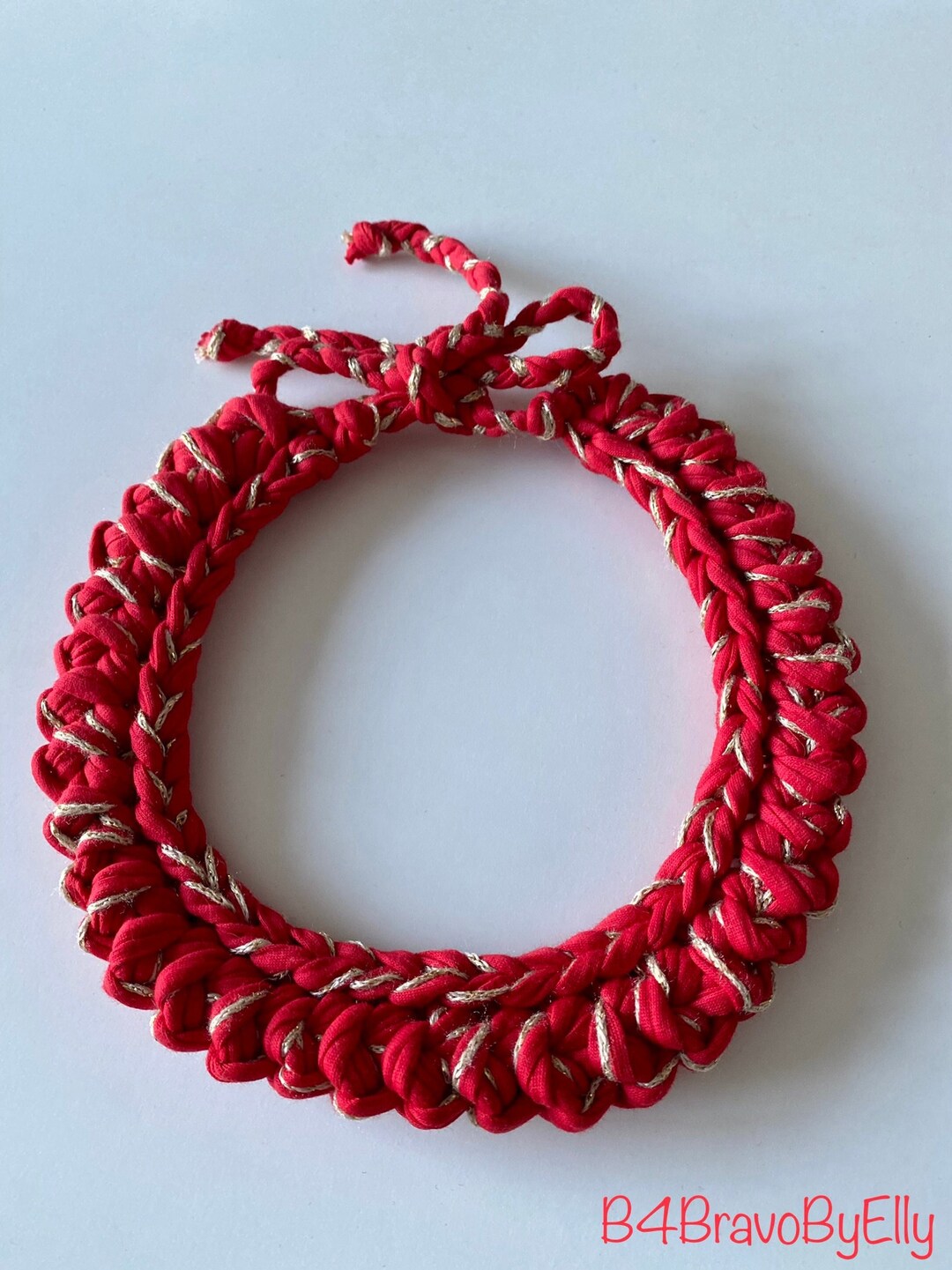 Red Crochet Necklace - Etsy