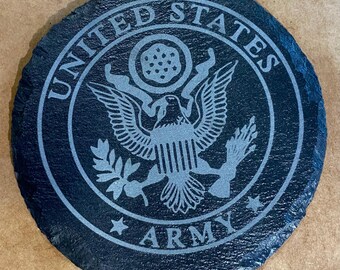 U.S Army Slate Coaster / Gift / Military / Set of 4 - Etsy