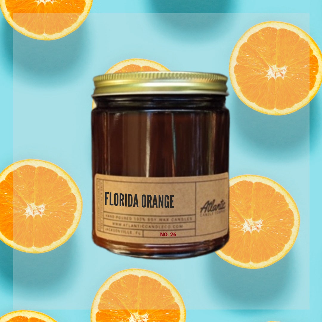Florida Orange Soy Candle – Bright Citrus Freshness, Summer Home & Gift ...
