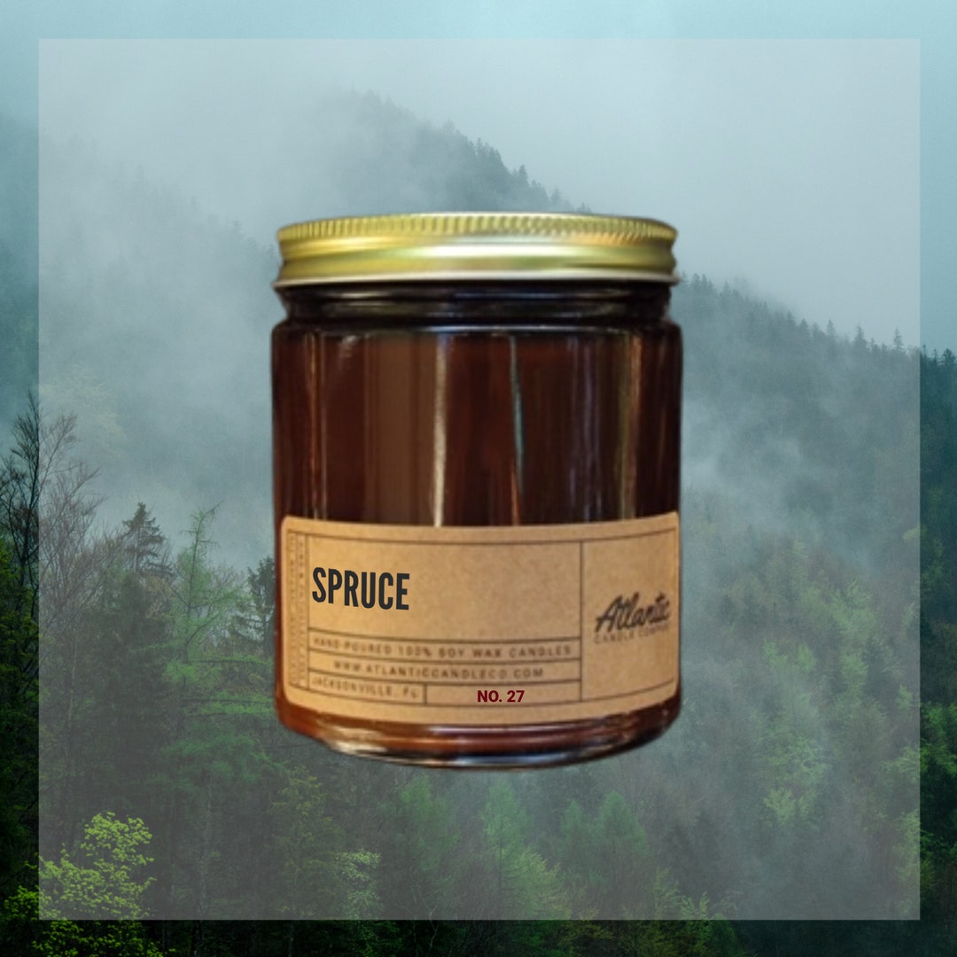 Spruce Soy Candle – Fresh Evergreen Forest Scent, Minimalist Natural ...