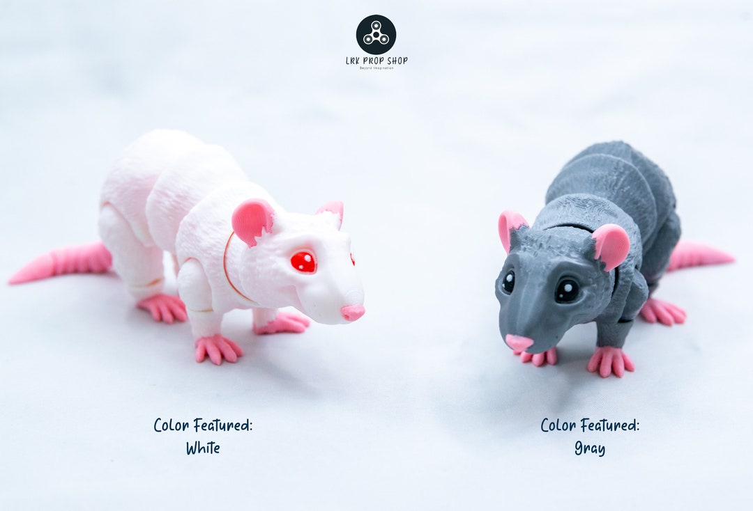 True Color Articulated Rat / Mouse - Fidget Toy - Stress Toy - Rat Toy ...