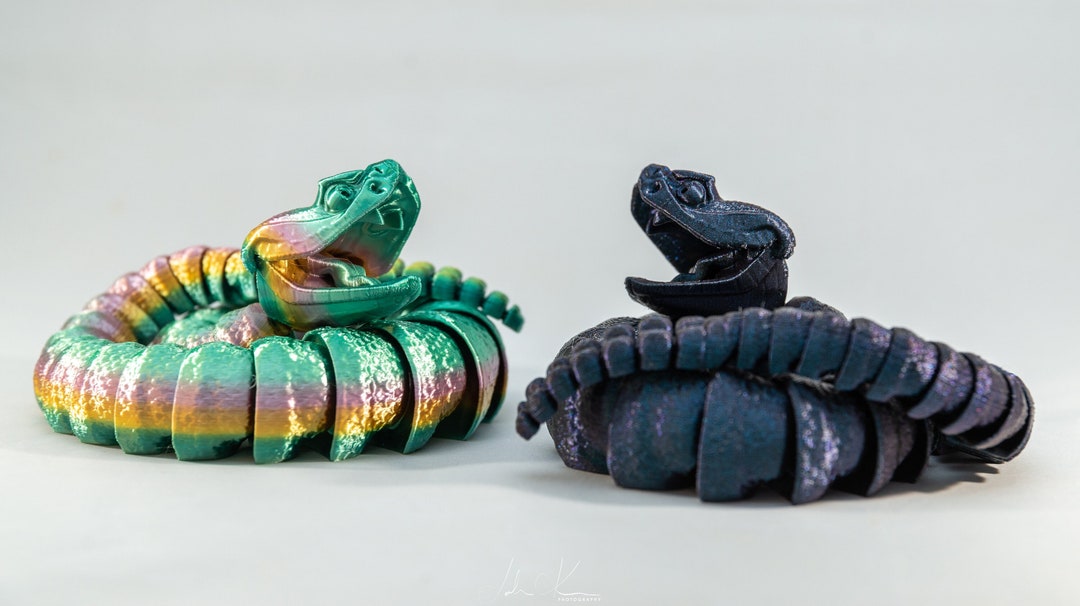 Articulated Rattlesnake - Fidget Toy - Stress Toy - WORKING RATTLE! - Etsy