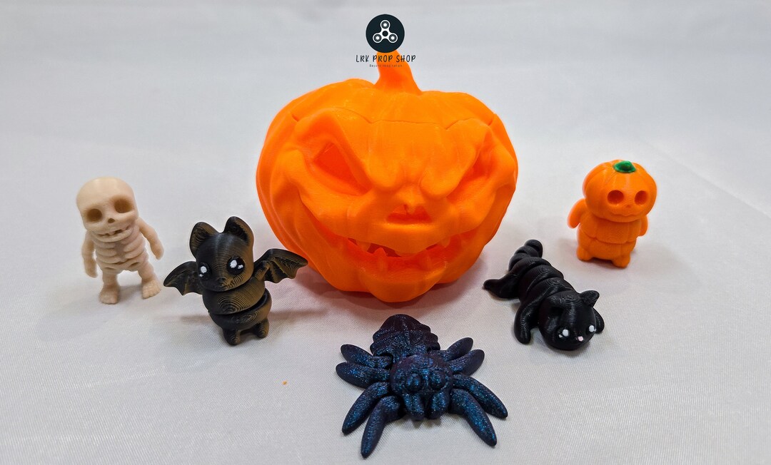 Halloween Mini Pack Inside Pumpkin Container - Baby Animals - Spooky ...