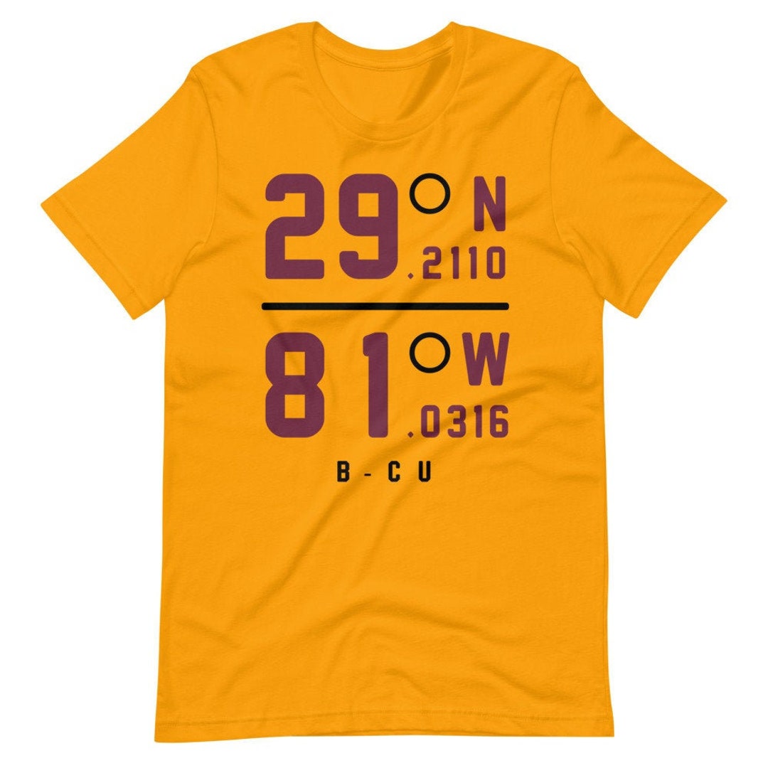 BCU - Coordinates Unisex Tee (gold) - Etsy
