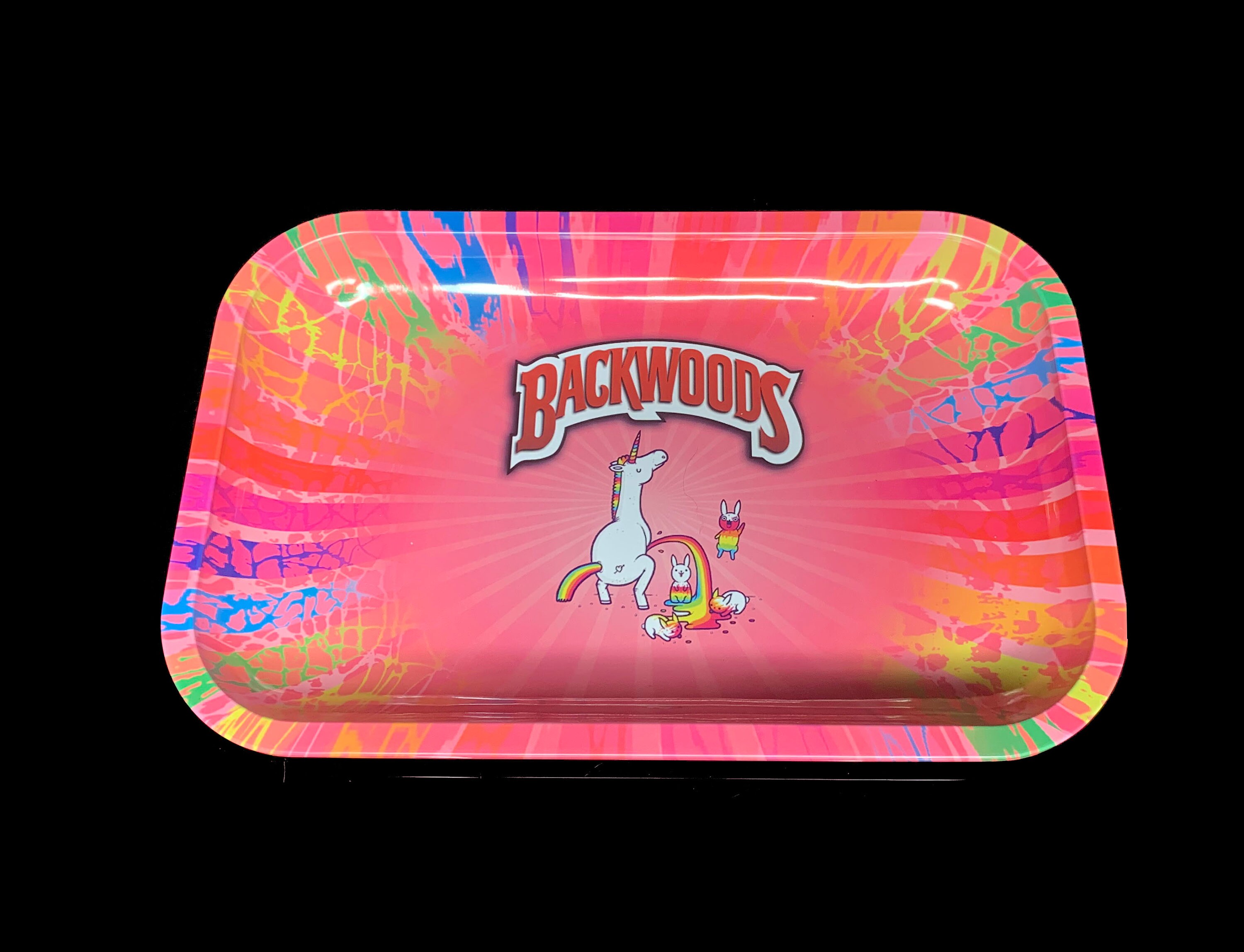 Backwoods Blue Cartoon Retro Vintage Video Game Metal Rolling TrayAsh ...