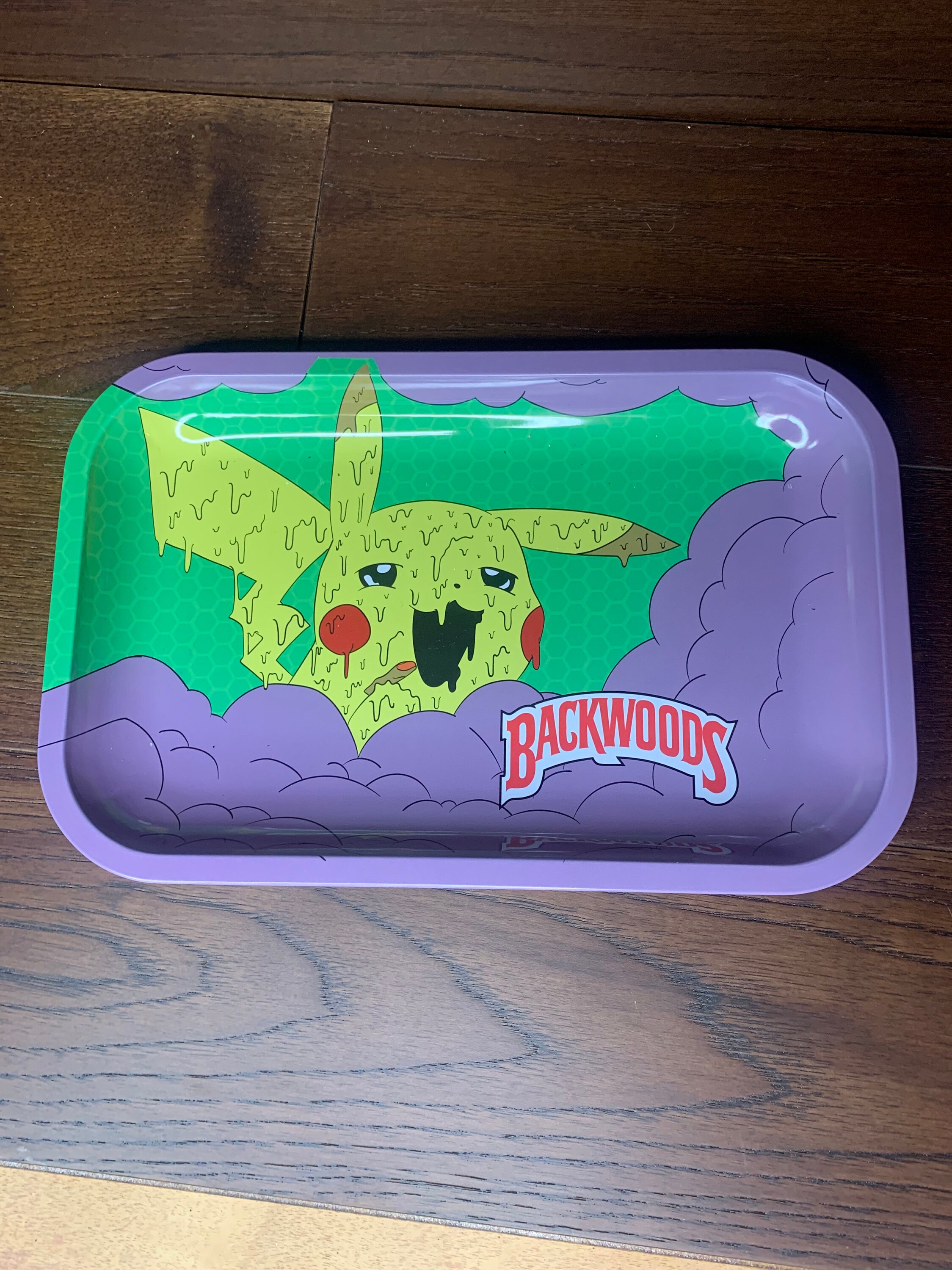 Backwoods Blue Cartoon Retro Vintage Video Game Metal Rolling TrayAsh ...